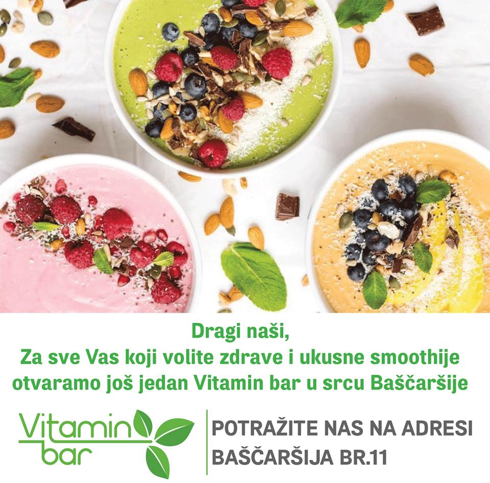 Menu at Vitamin Bar, Sarajevo