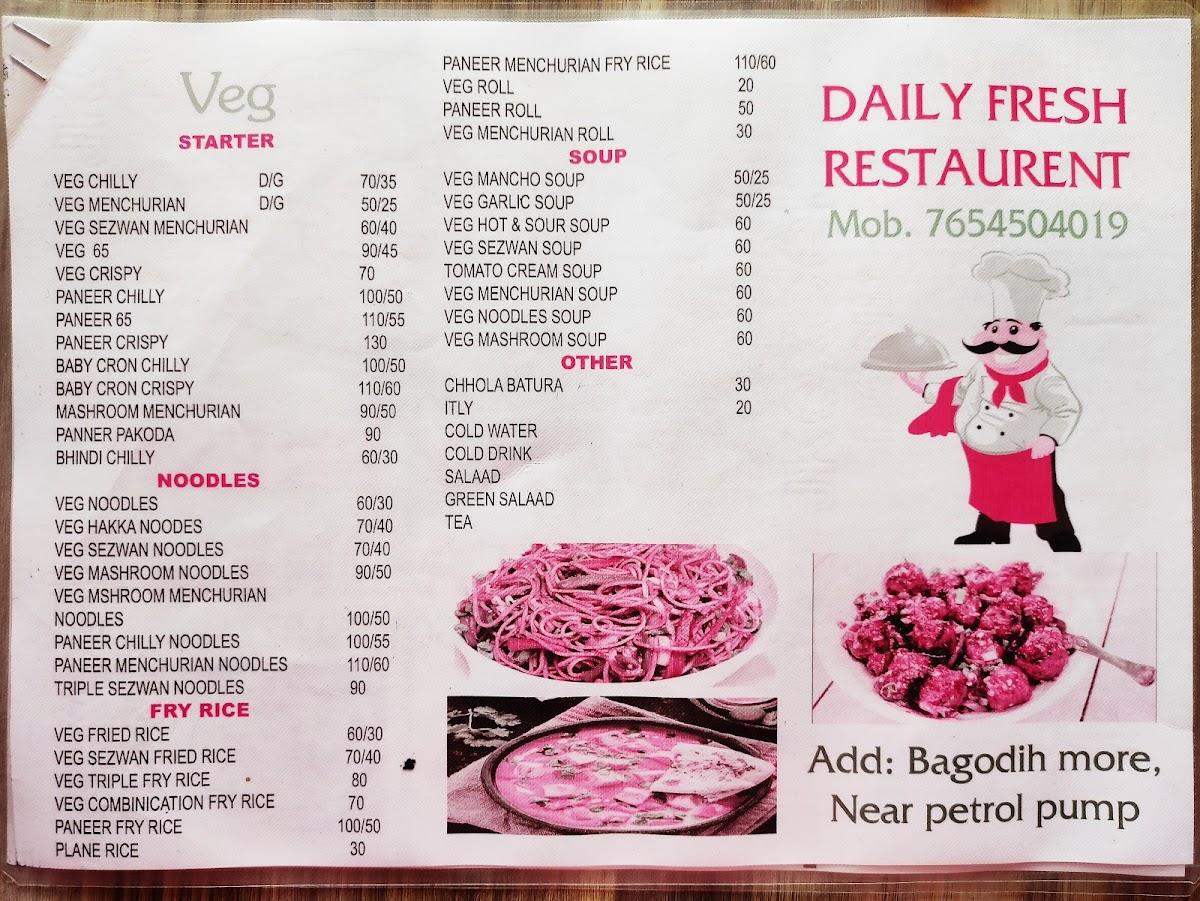 Menu at Daily Fresh restaurent, Suriya
