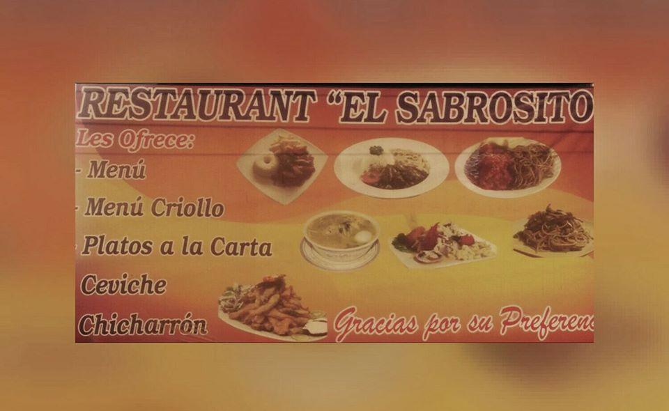 Menu at El sabrosito restaurant, Pisco