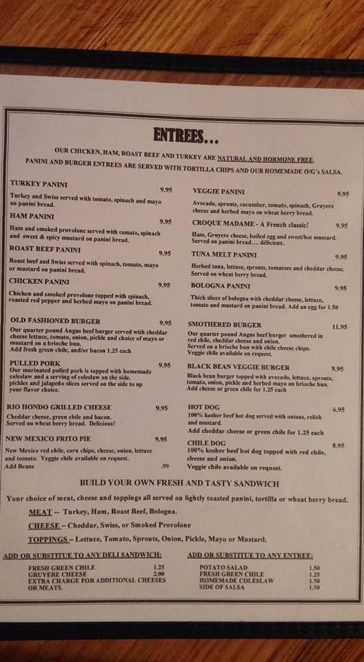 Menu at Midtown Market & Spirits pub & bar, Arroyo Hondo