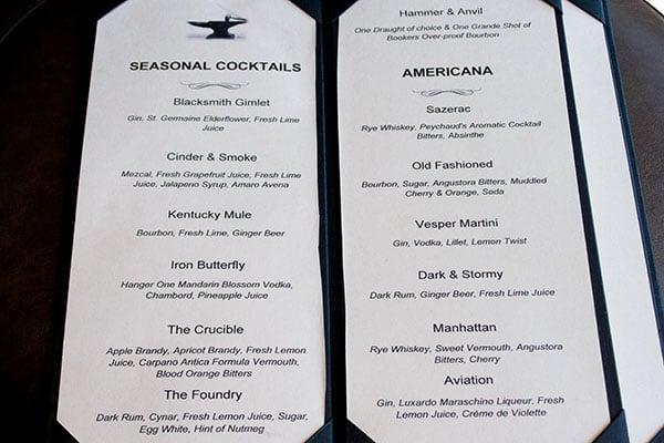 Menu at Blacksmith pub & bar, Redwood City