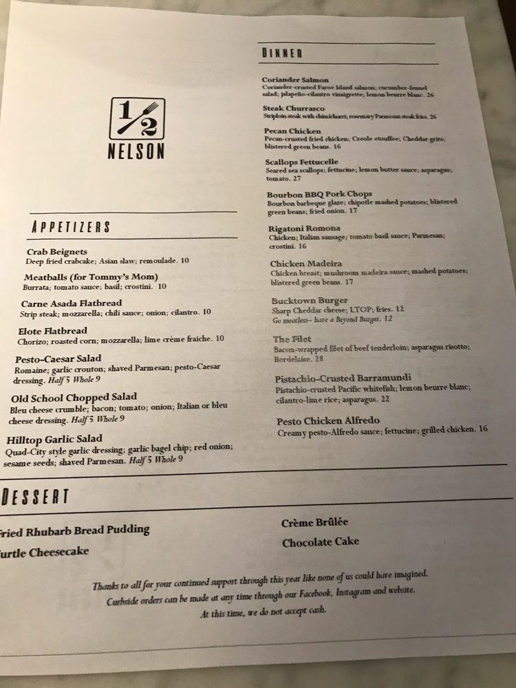 Menu at The Half Nelson pub & bar, Davenport