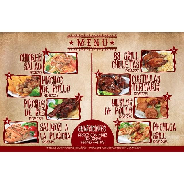 Menu at 88 Grill BBQ, Santo Domingo Este