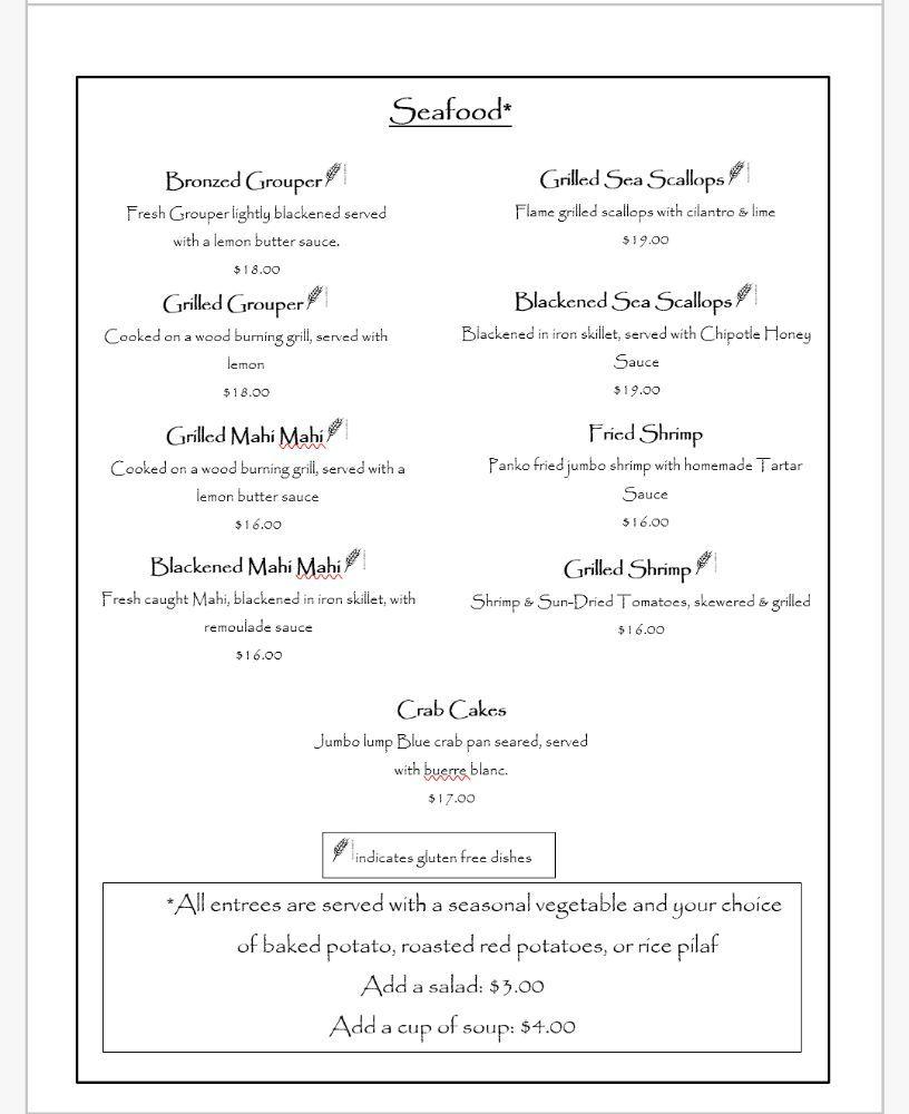 Menu at THE 406 pub & bar, Live Oak