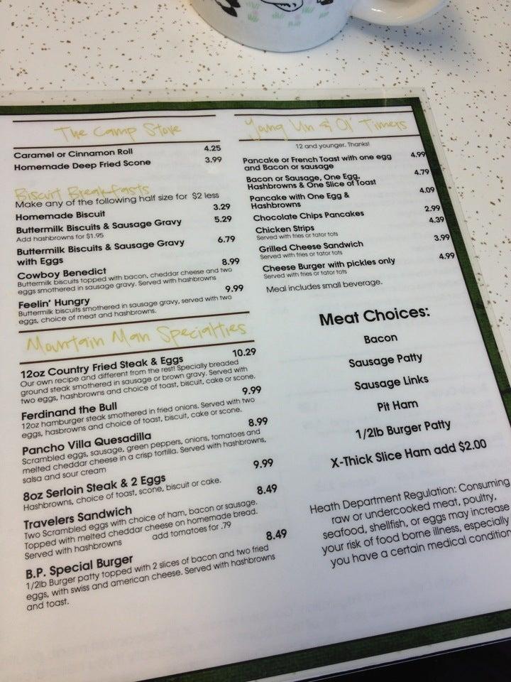 Menu at Jeri's Jumbo's Cafe, Pocatello