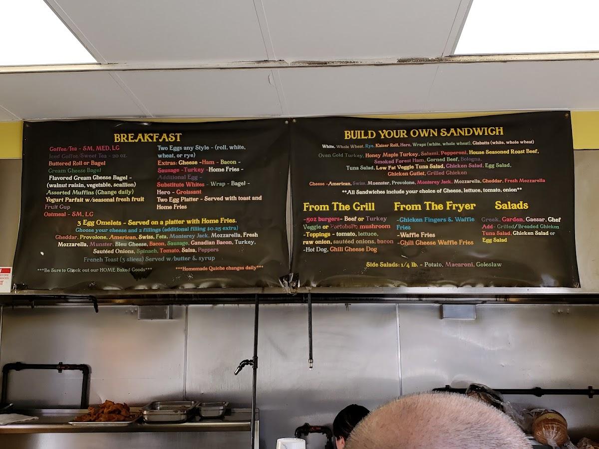 Menu at Kate's Corner Cafe, New York City