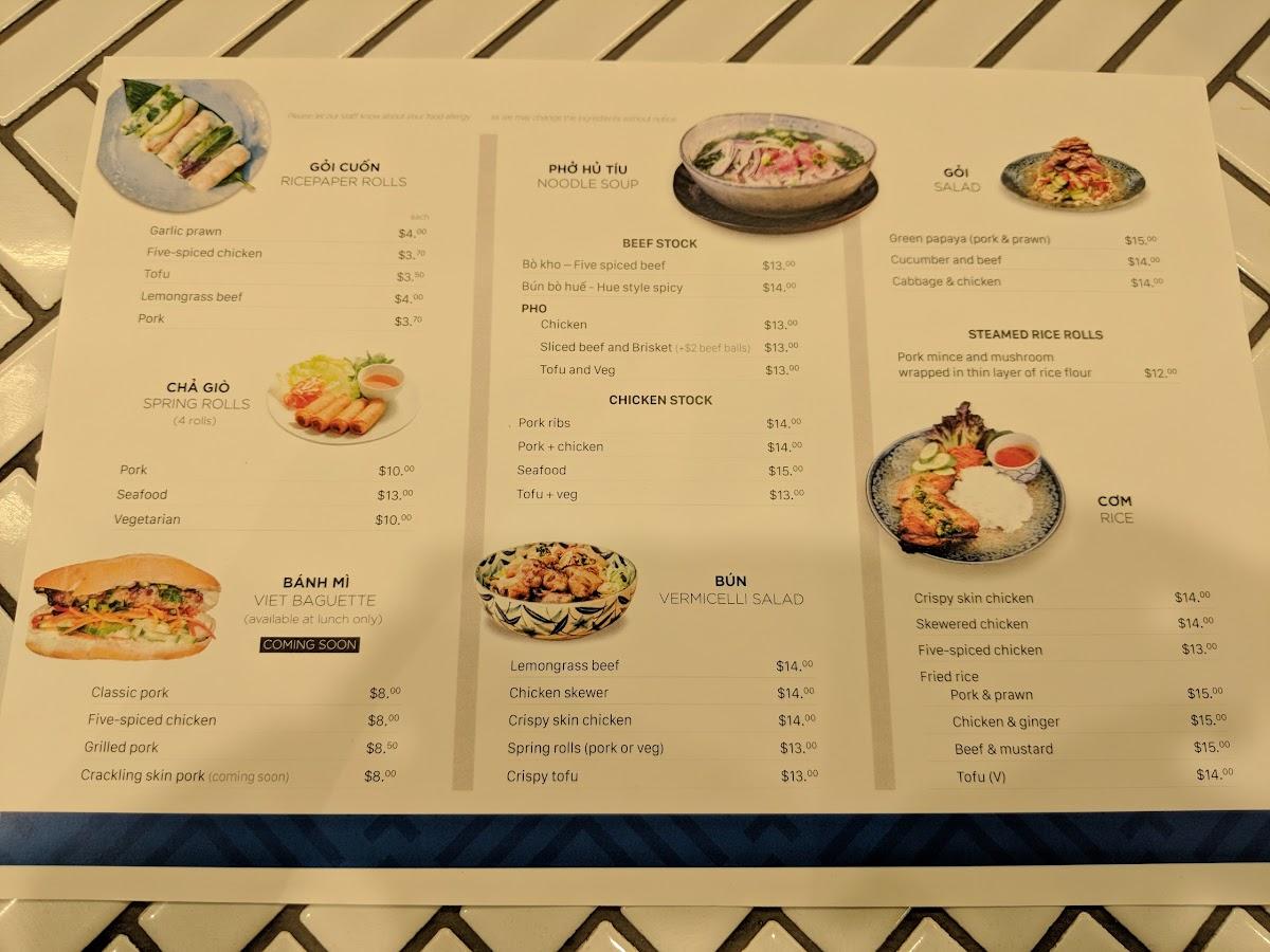 Menu at Nguyen Brothers Kontiki Center restaurant, Maroochydore, Shop ...