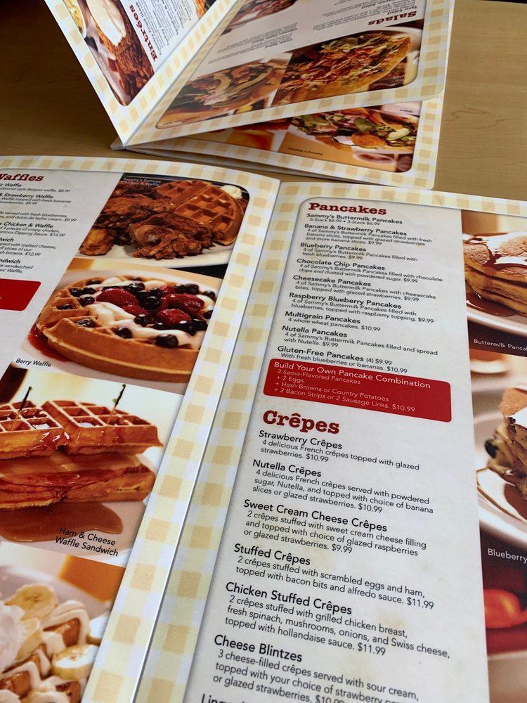 Menu at Sammy's Stackhouse restaurant, Orange