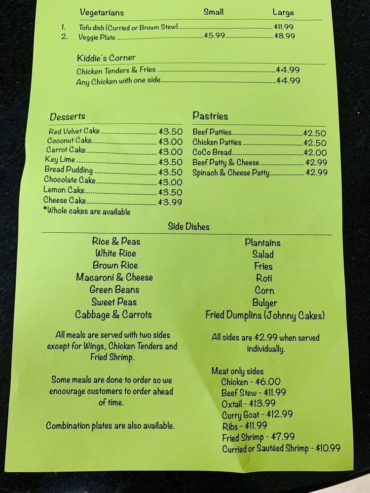 Menu at Sweet Spice Restaurant, Savannah, Waters Ave
