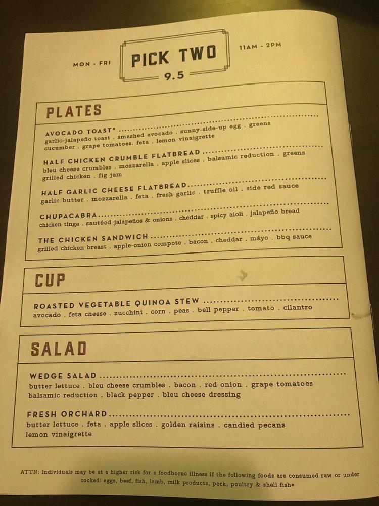 Menu at The Winston pub & bar, Norman