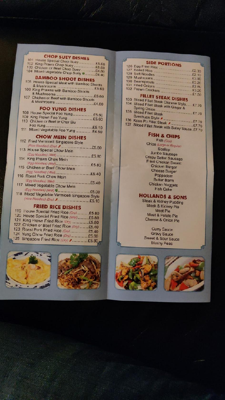 Menu at Jenny's House fast food, Bolton