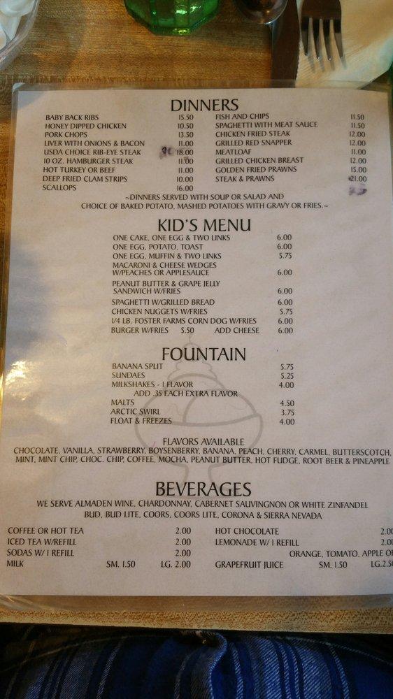 Menu at Renee's Café cafe, Lakeport
