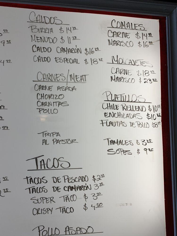 Menu at Taqueria Y Mariscos El Limon, Sacramento
