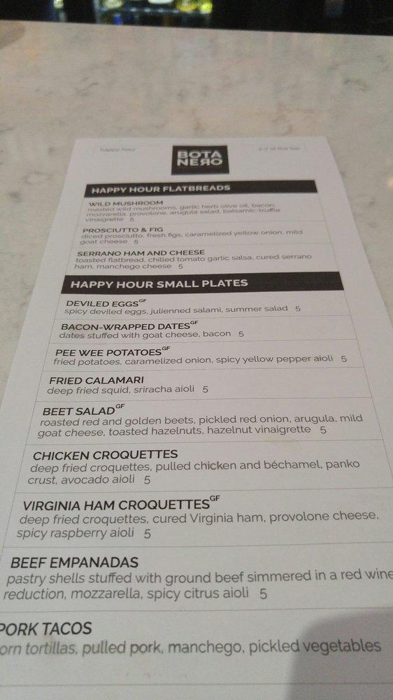 Carta de Botanero Restaurant, Rockville