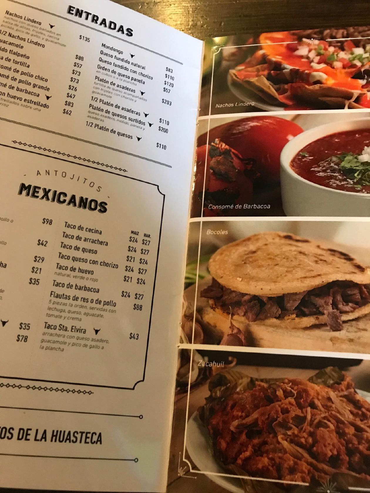 Carta del restaurante El Lindero Monterrey, Monterrey, Degollado #770 Sur