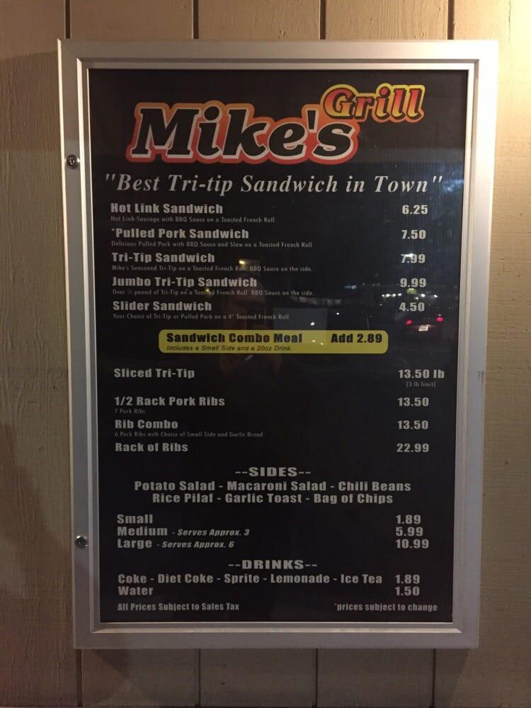 Menu at Mike's Grill BBQ, Fresno