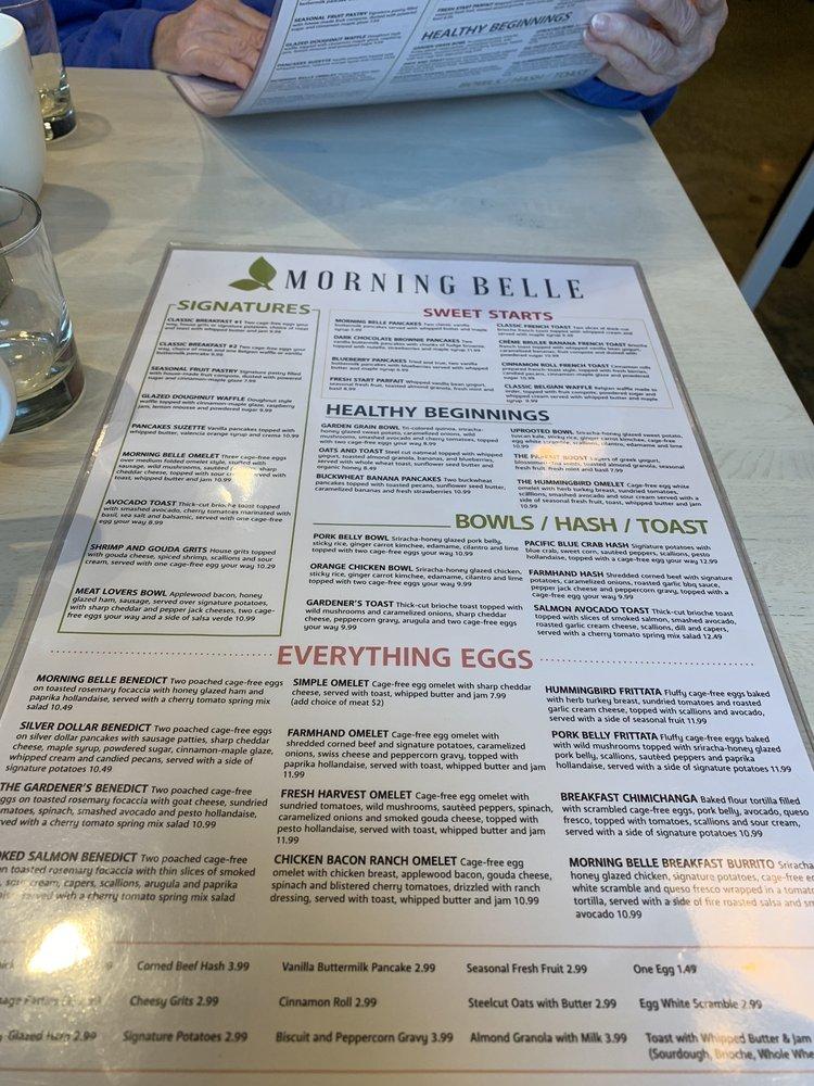 Menu at Morning Belle restaurant, Grand Rapids, E Beltline Ave NE