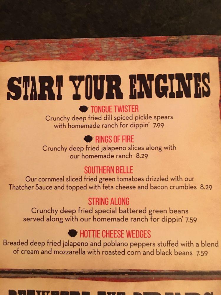 Menu at Thatcher's Barbecue & Grill, Ringgold