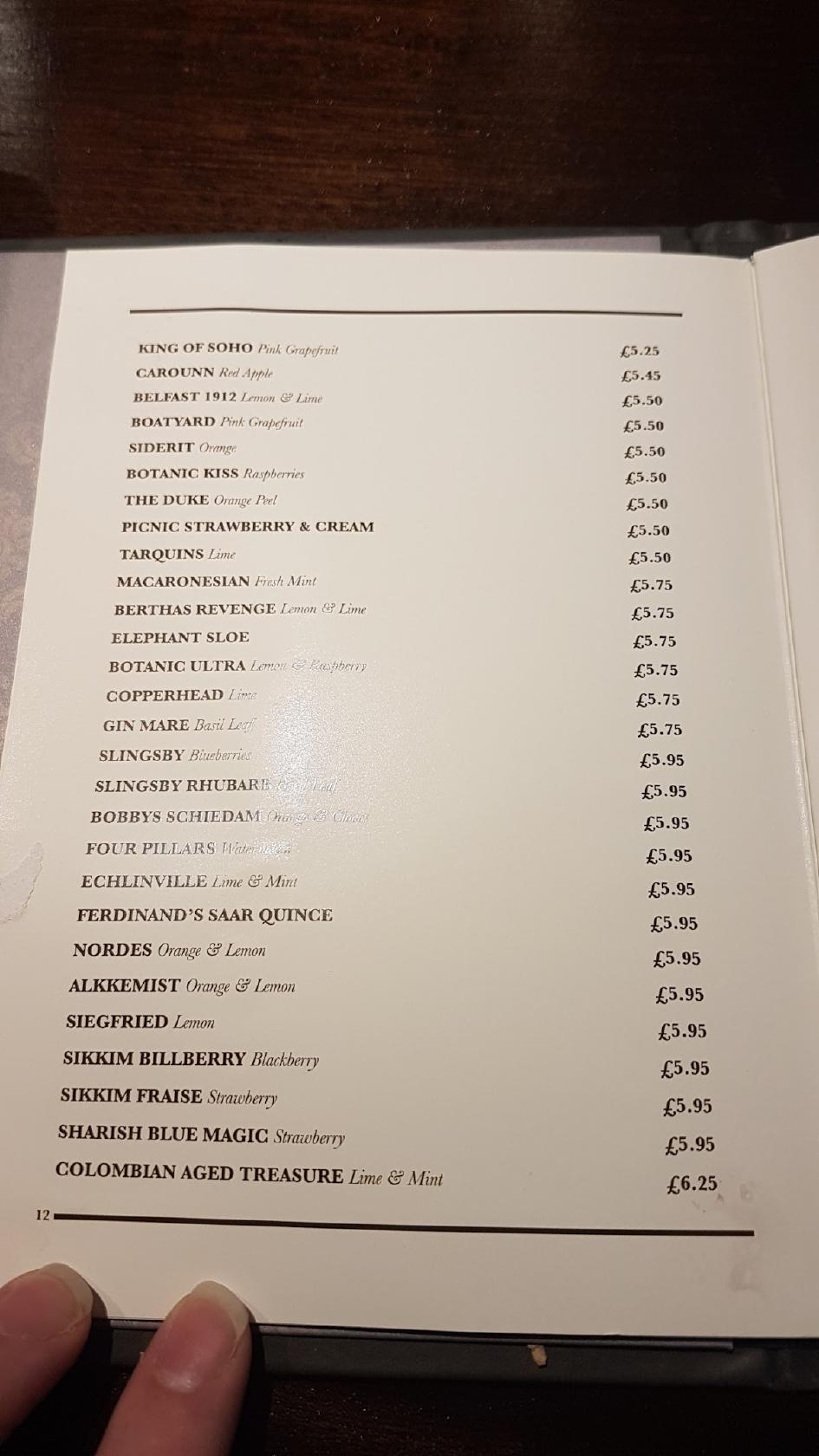 Menu at The Grouse Bar & Restaurant, Ballymena, 74-76 Ballymoney St