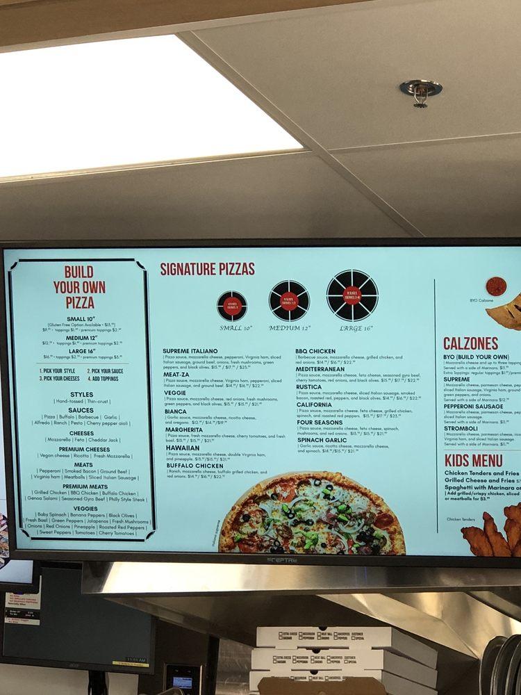 Menu at Deli Italiano Herndon pizzeria, Herndon