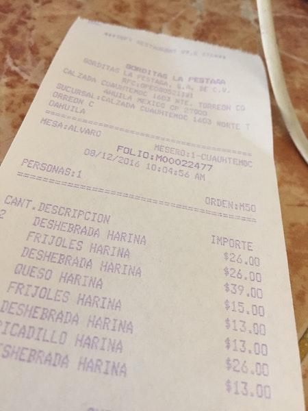 Menu at La Pestana fast food, Torreón, Calzada Cuauhtemoc #1603 Nte.
