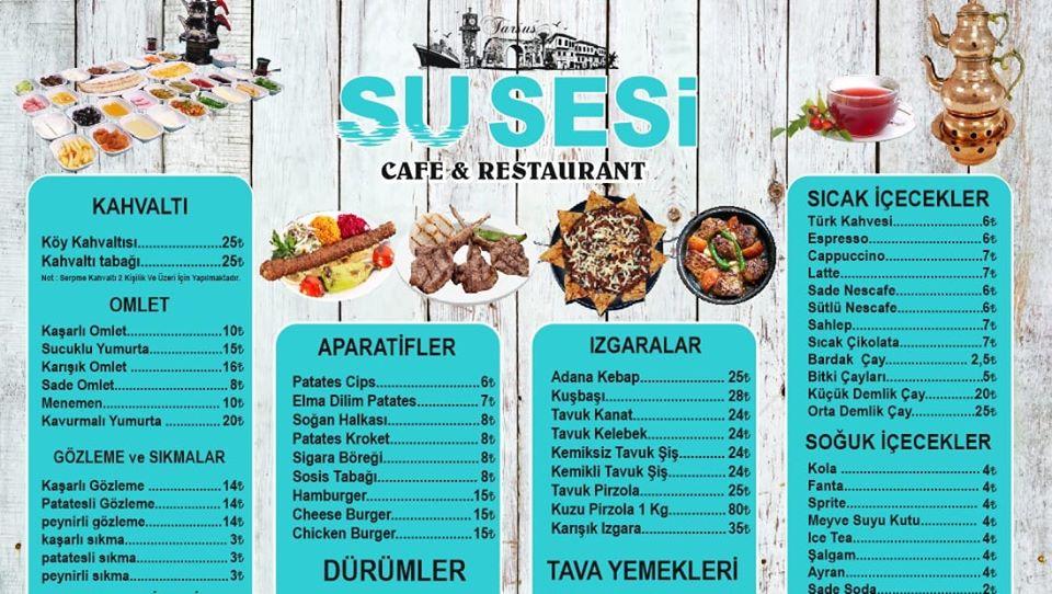 Menu at Su Sesi Cafe&Restaurant, Tarsus