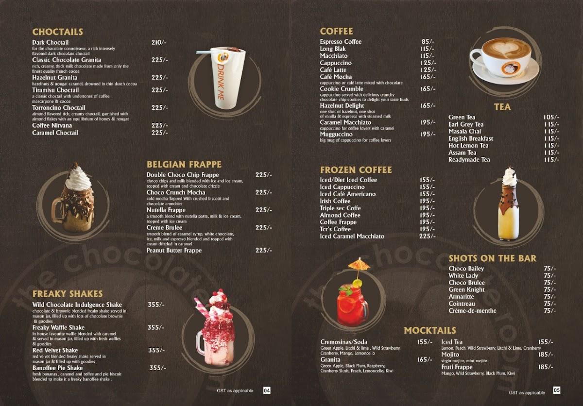 Menu at THE CHOCOLATE ROOM BELLARY, Ballari