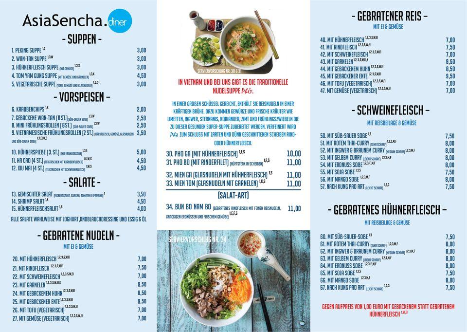 Menu at Asia Sencha.diner restaurant, Mainz