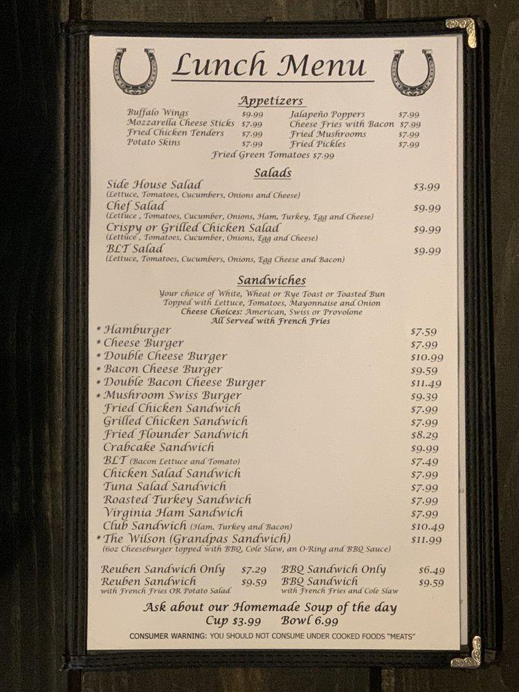Menu at Miranda's Grill restaurant, Ruckersville