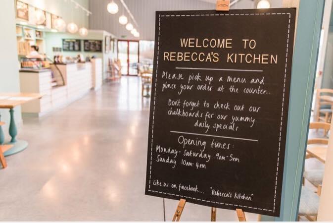 Menu at Rebecca's Kitchen restaurant, Rugby, Main Street