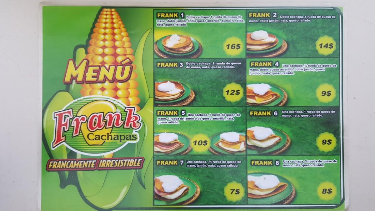 Carta del restaurante Frank Cachapas Doral /Latin American Food, Miami ...