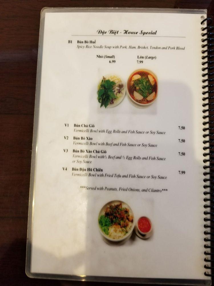 Menu at Pho Hieu restaurant, Yukon, S Mustang Rd