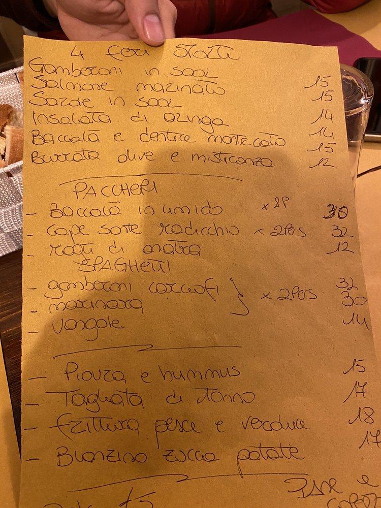 Menu at Al Ponte Storto Osteria con Cucina pub & bar, Venice, Calle ...