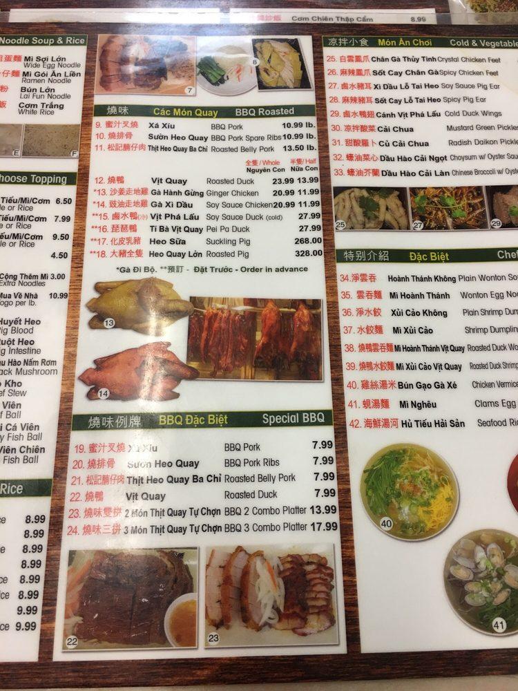 Menu at Asian BBQ & Noodle, Las Vegas, S Jones Blvd #5c
