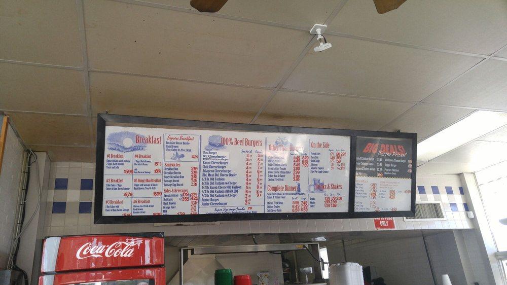 Menu at Burger Box restaurant, Fort Worth, Crowley Rd