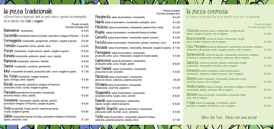 Menu at Ficodindia restaurant, Caltagirone