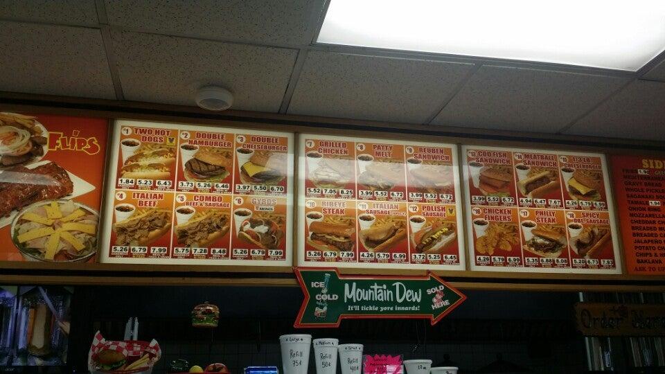 Menu at Flips Beef of Glen Ellyn restaurant, Glen Ellyn