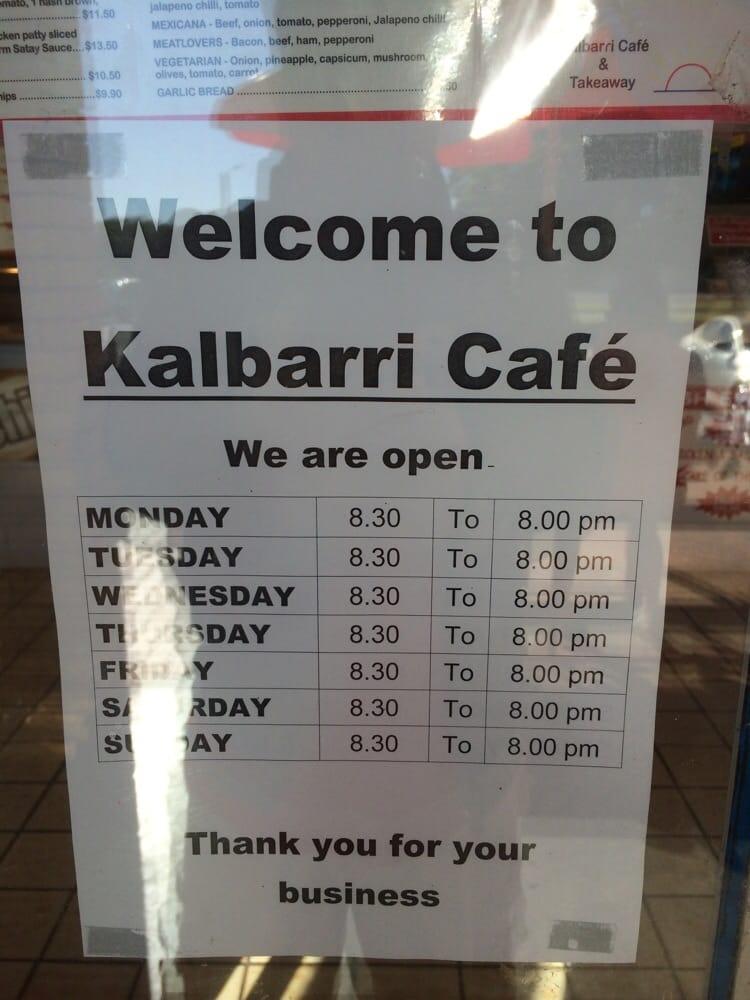 Menu at Red Bluff Bakery Cafe, Kalbarri