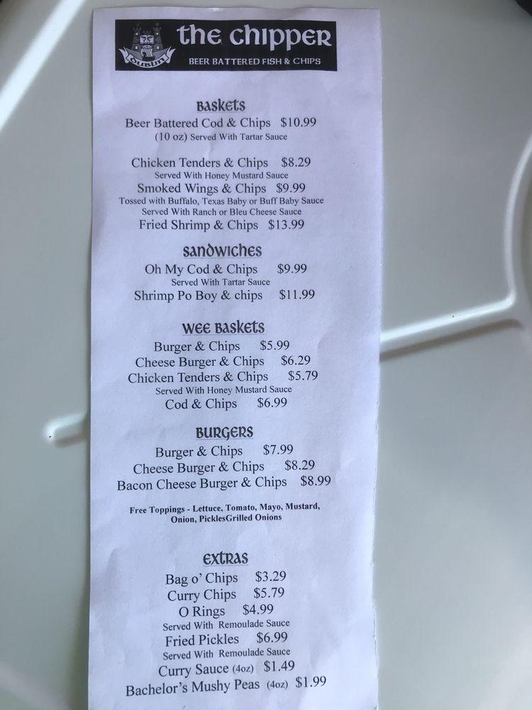 Menu at The Chipper USA restaurant, Newport News