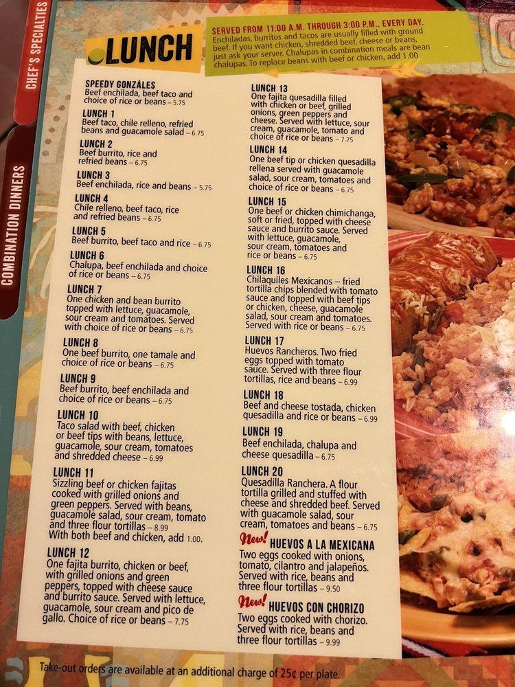 Menu at El Azteca Mexican Restaurant, Hampton, Coliseum Dr Suite A35