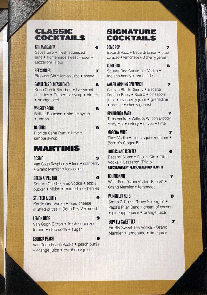 Menu at Grindstone Public House, Noblesville