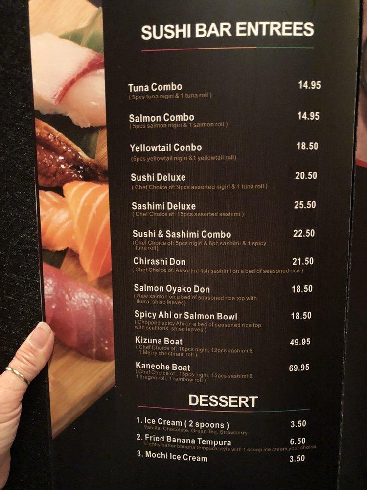 Menu at Kizuna Sushi Bar & Grill, Kaneohe