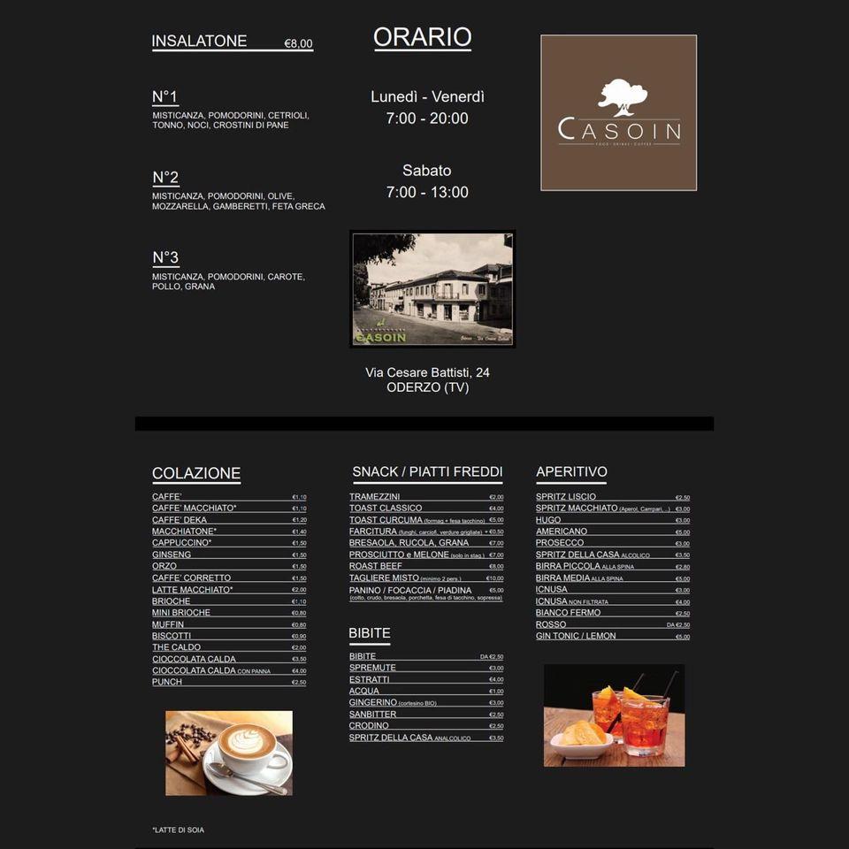 Menu da Al Casoin di Lisa Roman pub & bar, Oderzo
