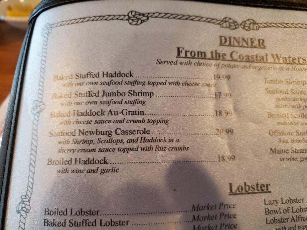 Menu at Offshore Restaurant, Rockport