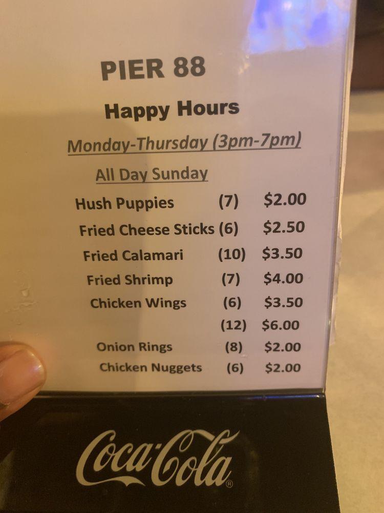 Menu at Pier 88 pub & bar, Hampton