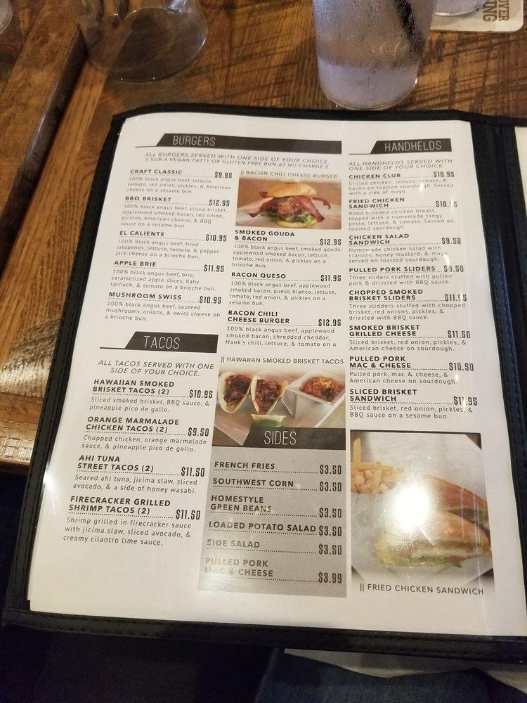 Menu at CRAFThouse Kitchen & Tap restaurant, San Marcos