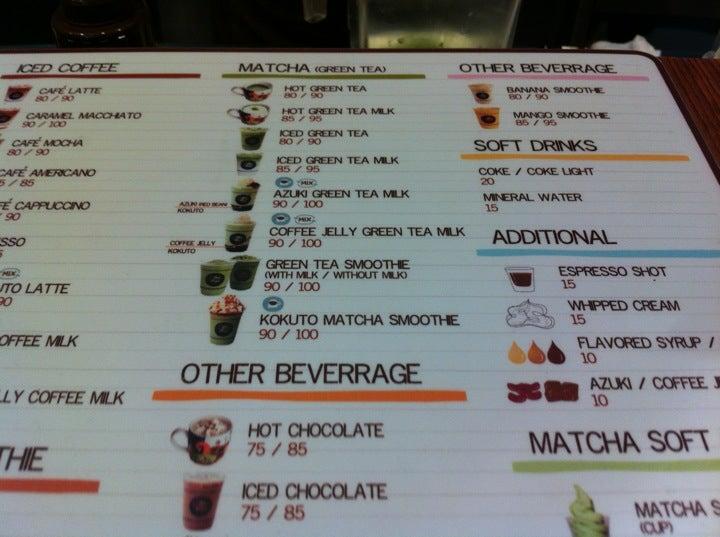 Carta de Cafe Kaldi, Bangkok, 595/22 อาคาร Ellsie Boutique Mall ซอย ...