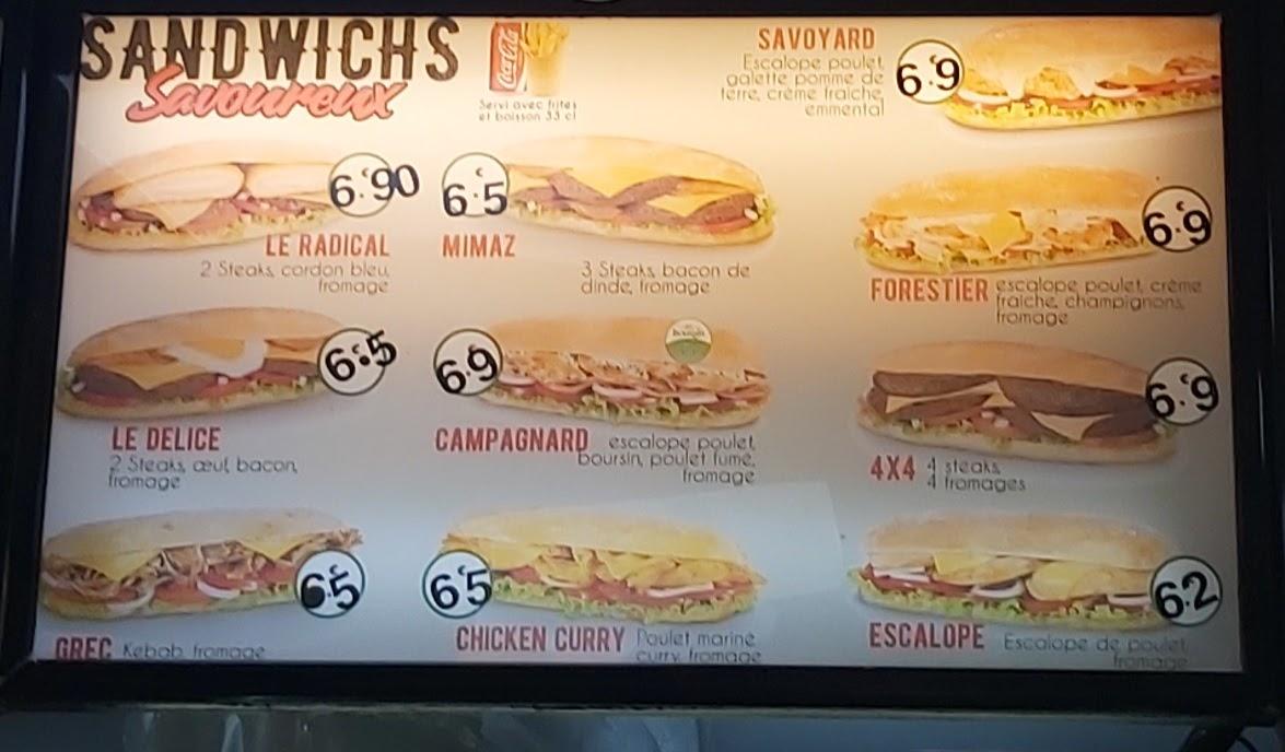 Menu au Le Mistral Aubervilliers fast food, Aubervilliers, 89 Bd ...