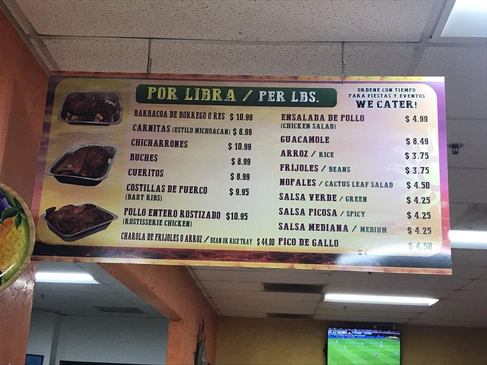 Menu at Mercado del Sol restaurant, Concord