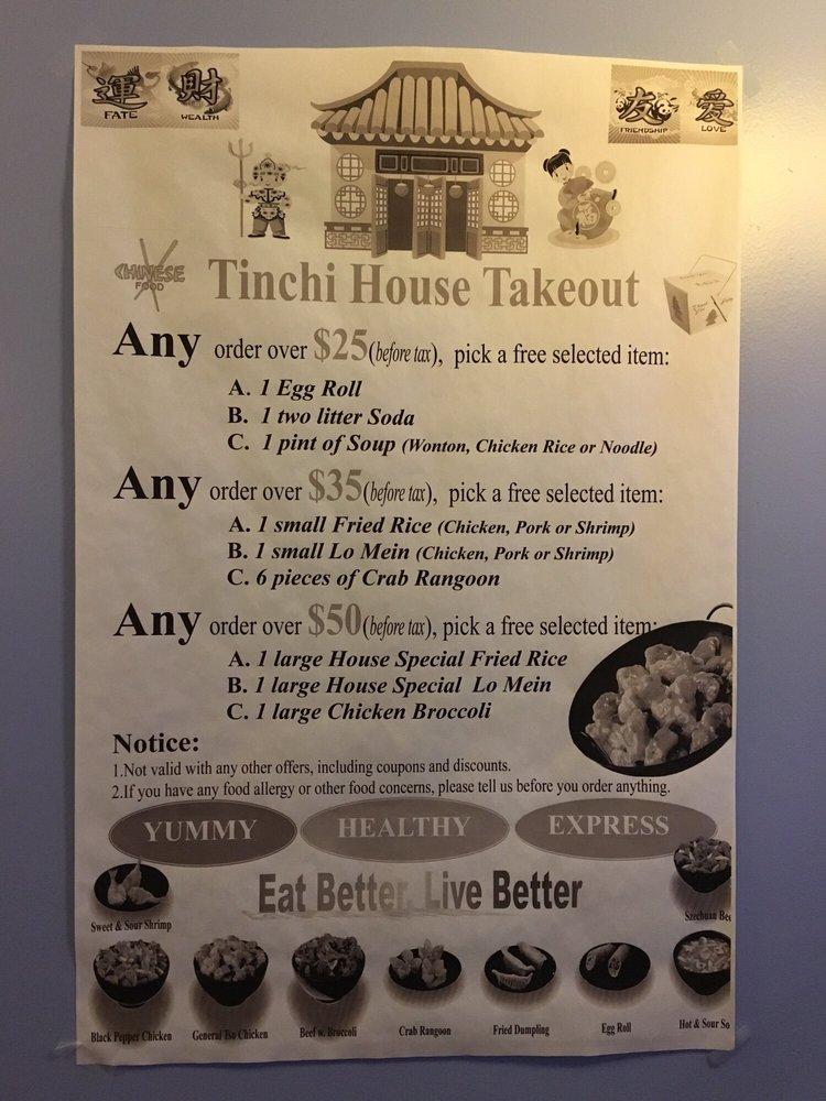 Menu at TIN-CHI HOUSE INC restaurant, Alden